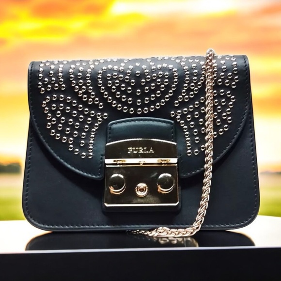 Furla | Bags | Furla Studded Leather Crossbody Bag | Poshmark